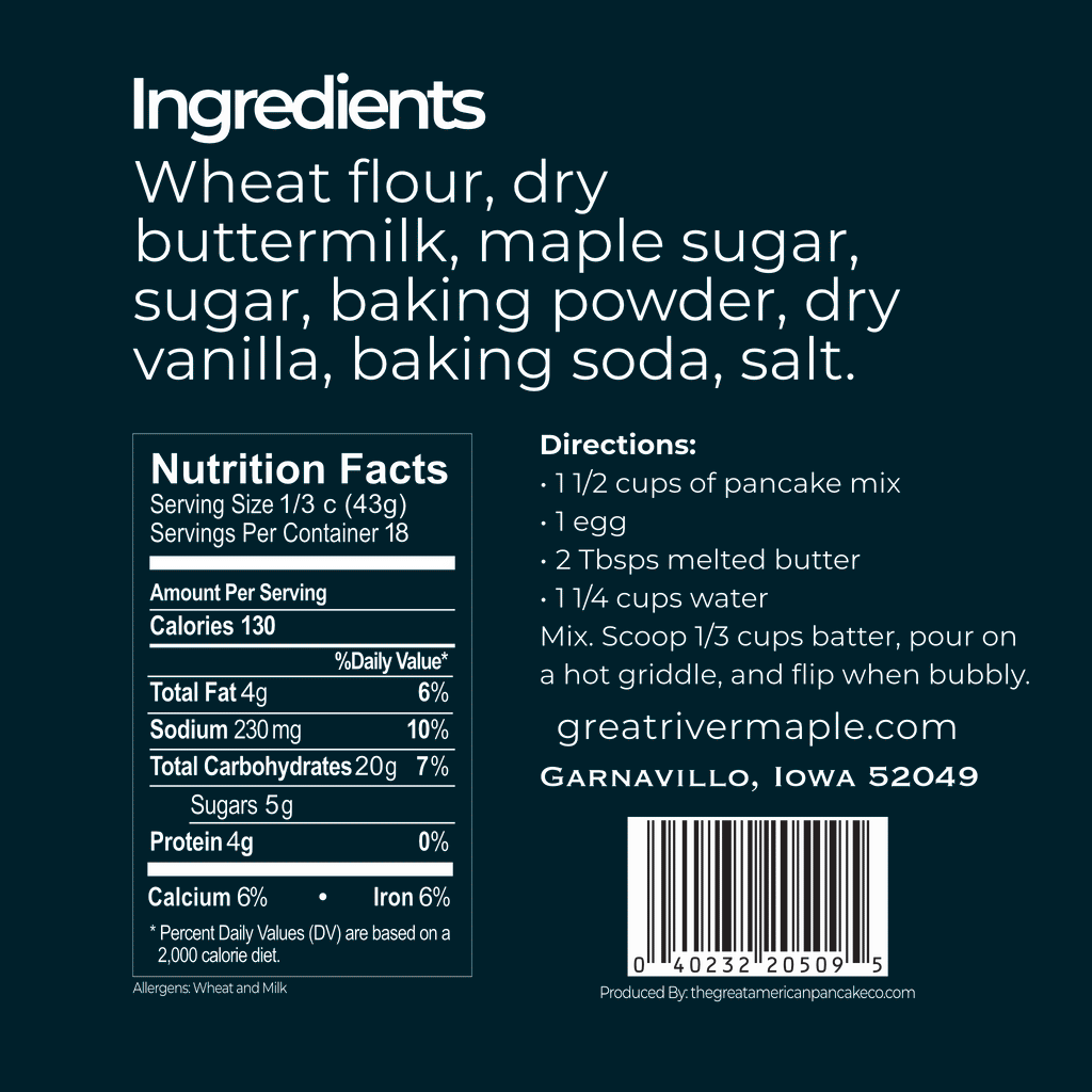 Great River Maple Pancake Mix